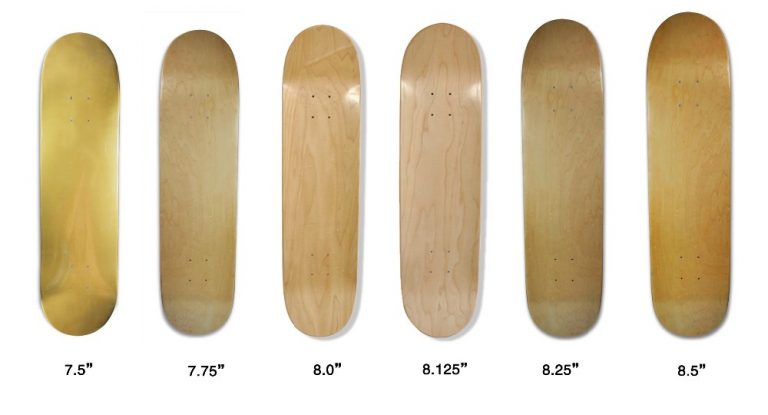 Introduce size of the skateboard for your choice. Customize the size of ...